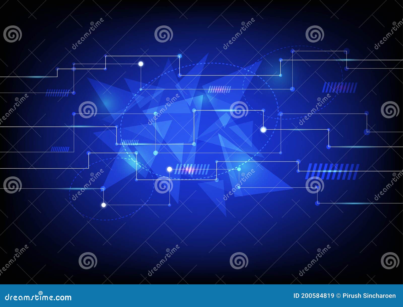 Technology Background.01on Blue Background,hand Drawn Stock Vector ...