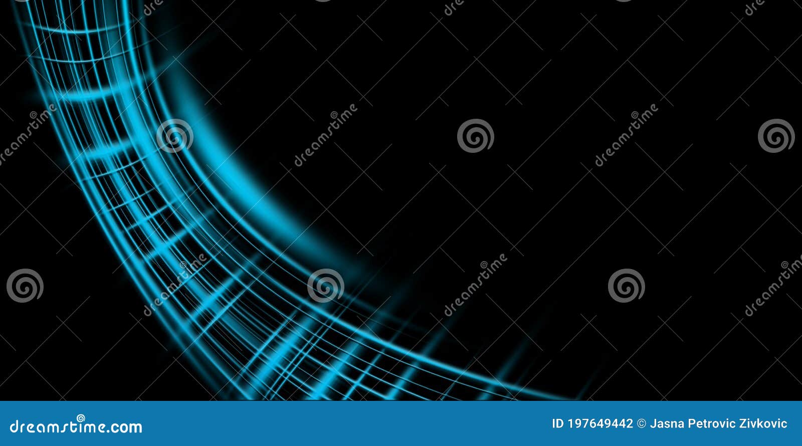 Technology Background with Blue Neon Lines Stock Illustration ...