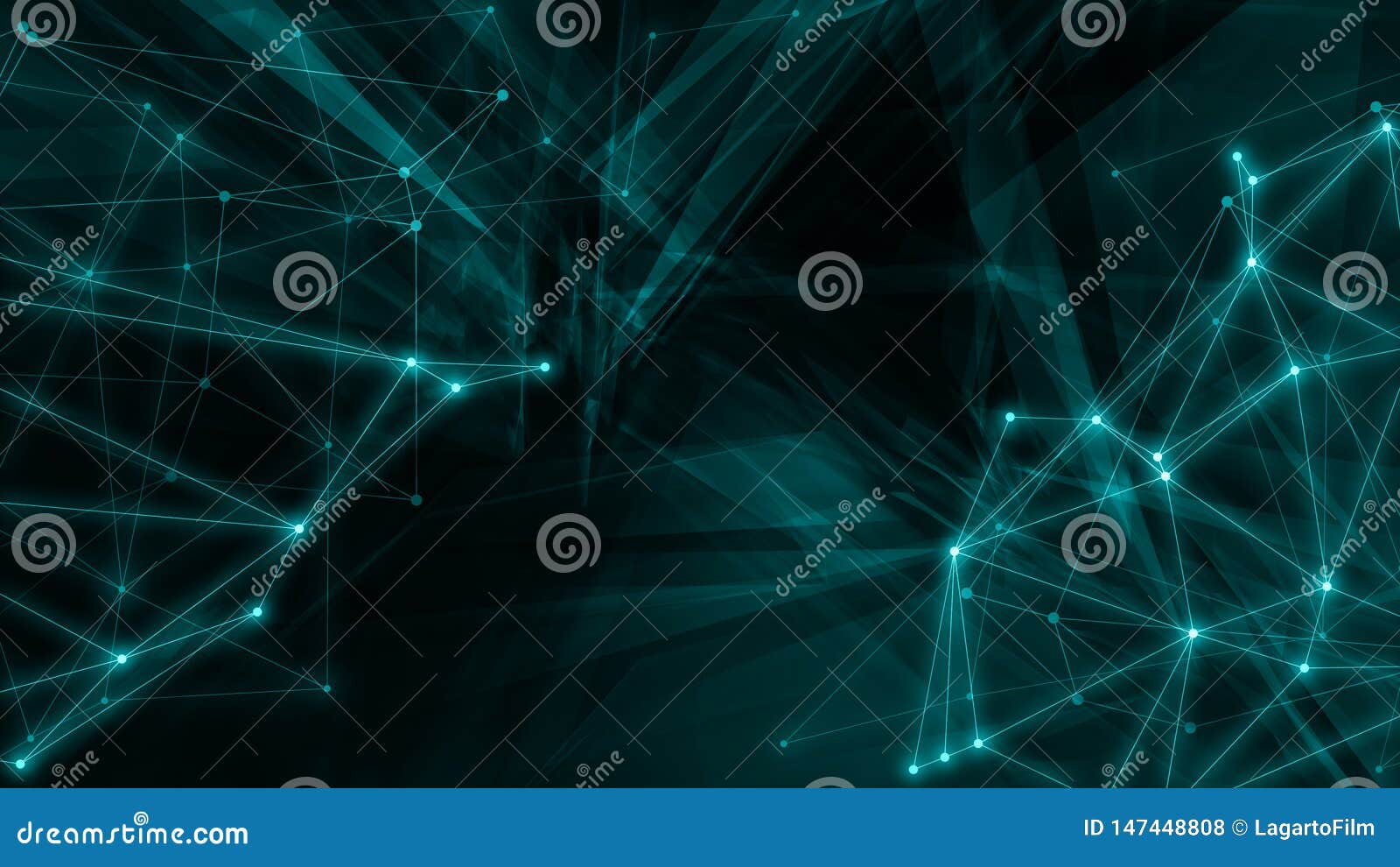 Technology Background, Chaotic Abstract Background. Connected Polygons ...