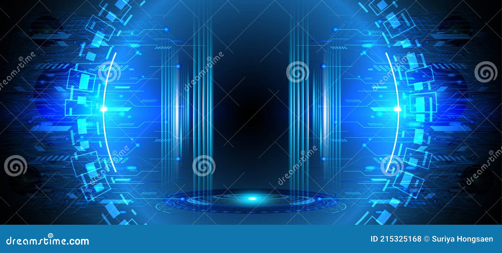 Technology Background, Color and Waves of the Future Stock Photo ...