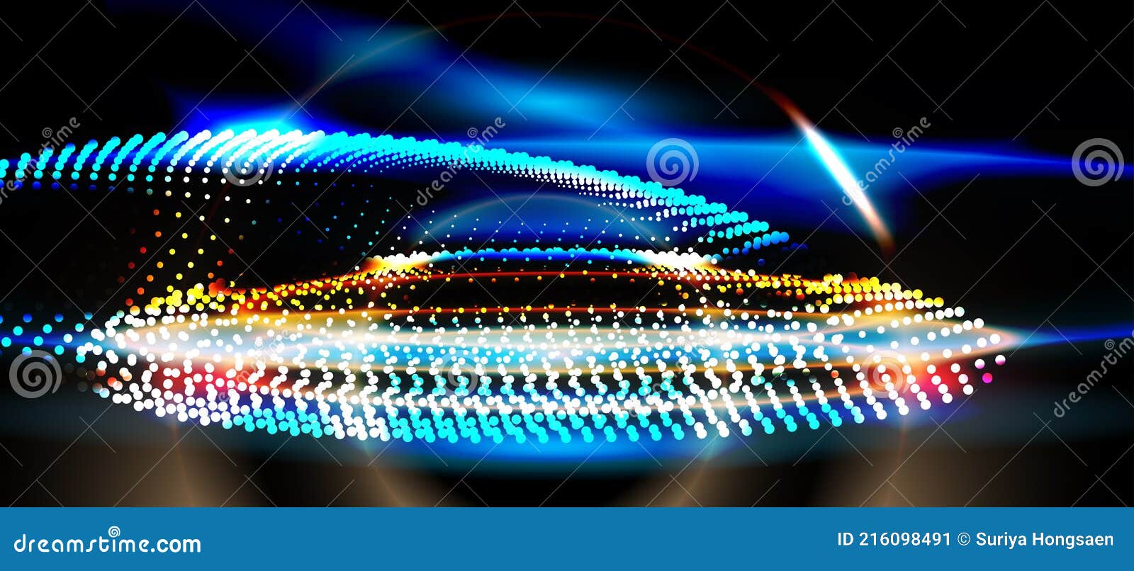 Technology Background, Color and Waves Stock Image - Image of line ...