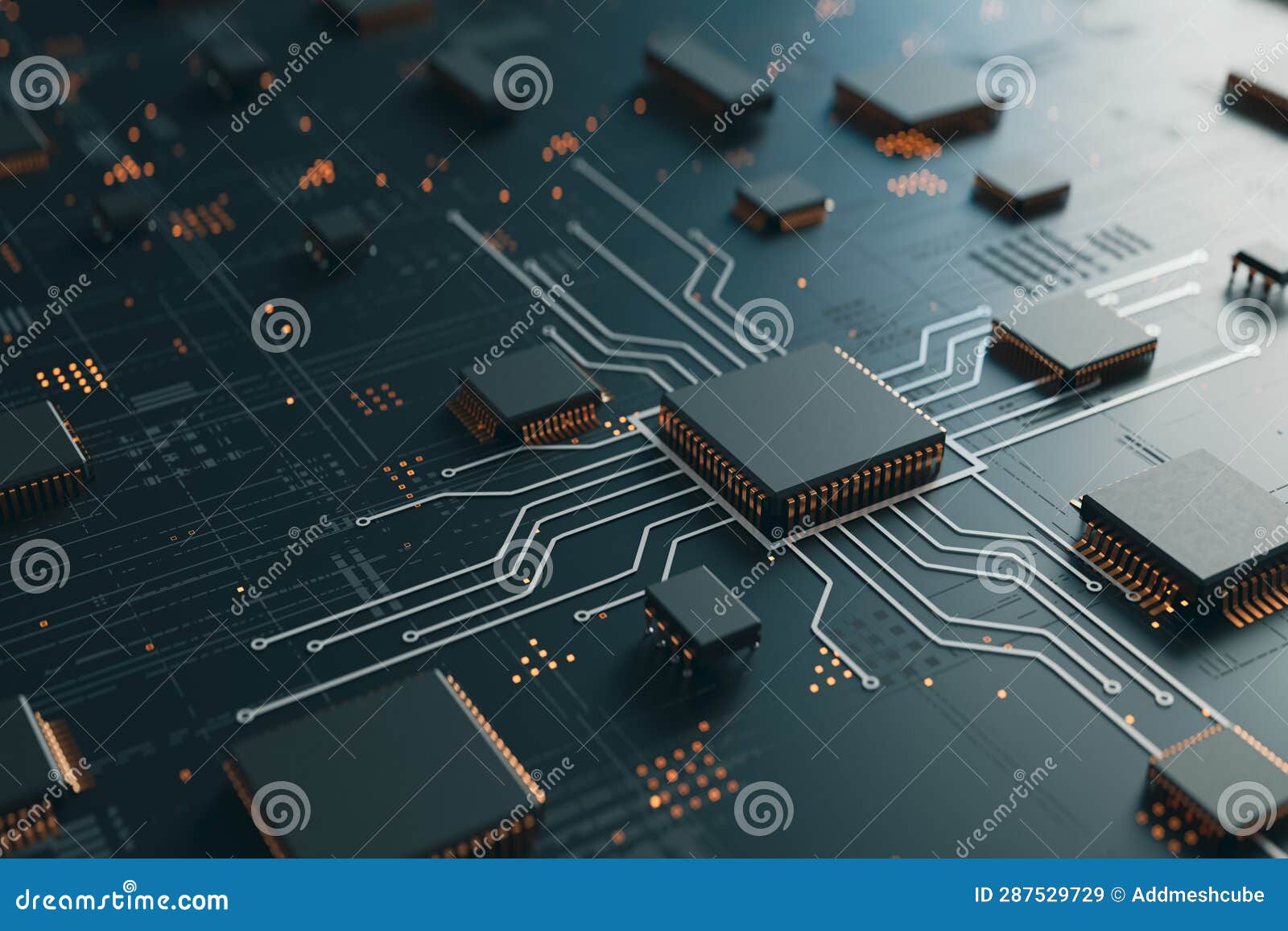 Technology Background with the Concept of Computer Motherboards and ...