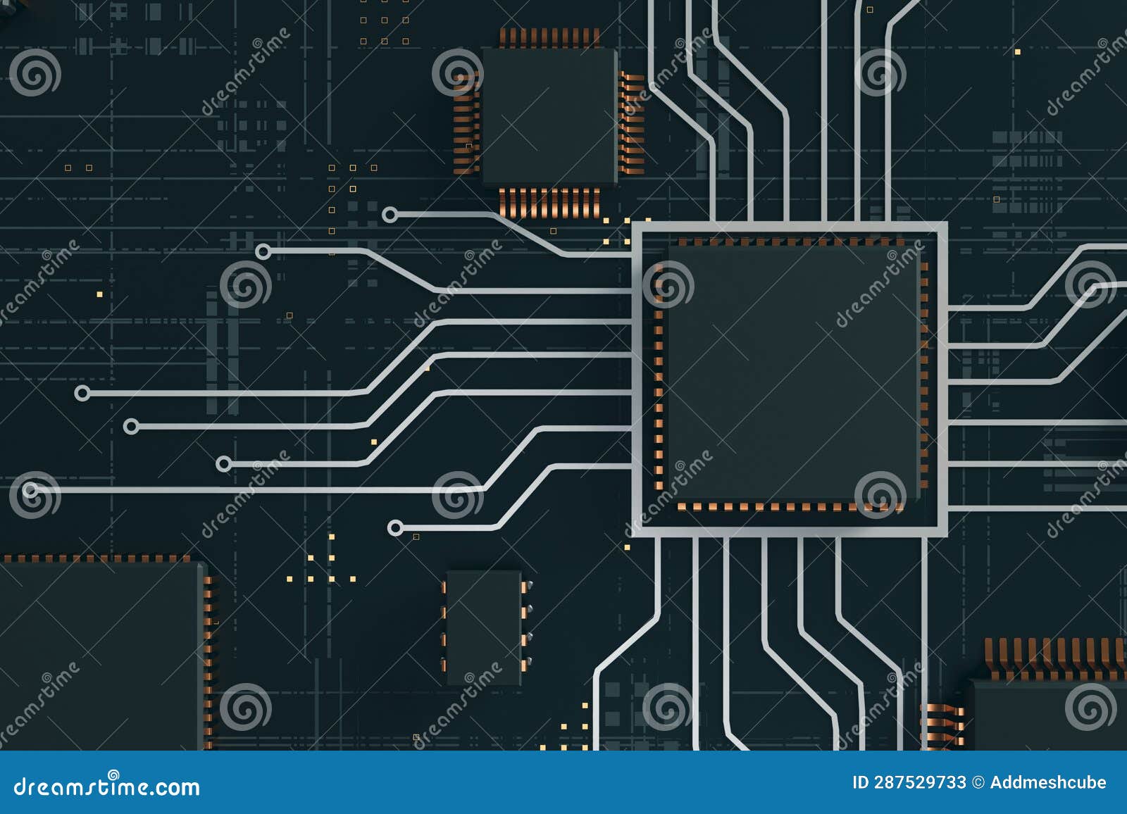 Technology Background with the Concept of Computer Motherboards and ...