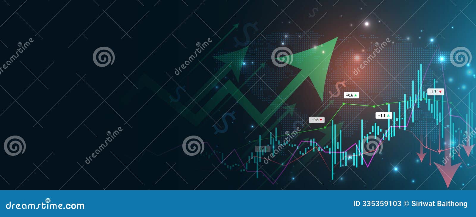 Technology Background, Concept Graph, Investment, Marketing, Financial ...