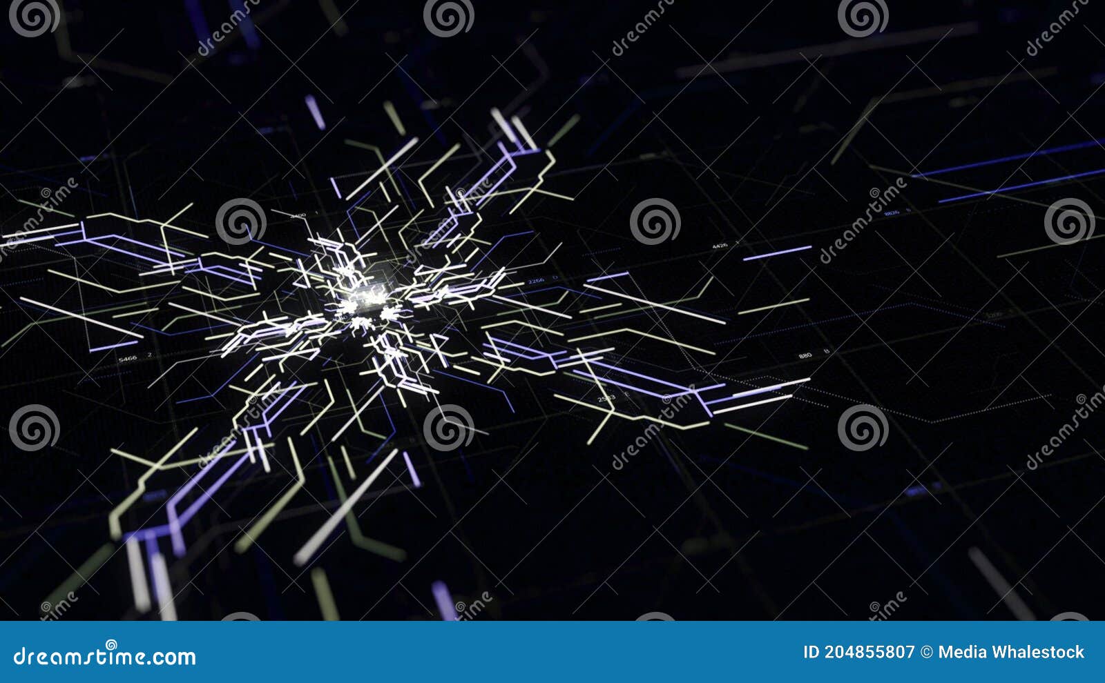 Technology Background CPU Circuit in Abstract Visualization, Concept of ...