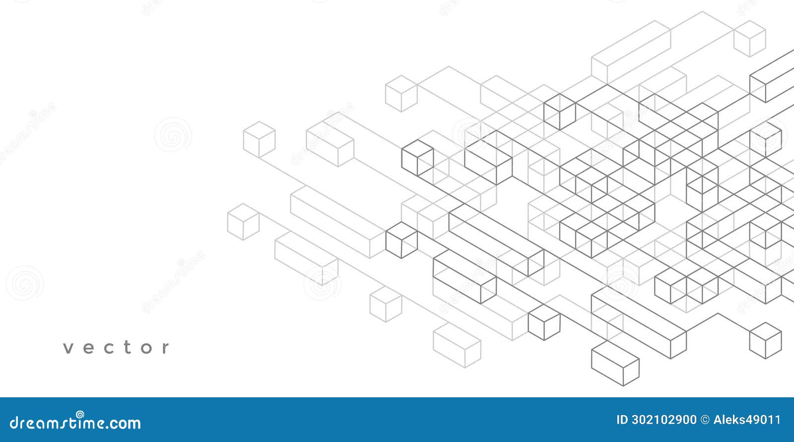 Technology Background. Cubes and Lines. Linear Geometric Drawing ...