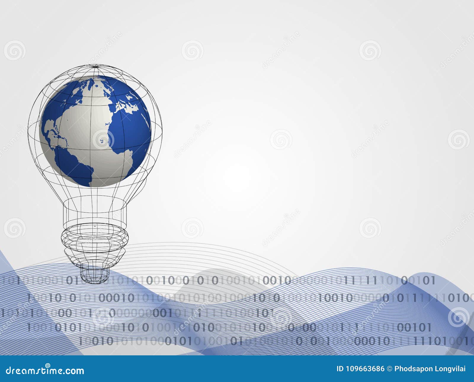 World Map On Digits As Background Represent Innovation Concept And ...
