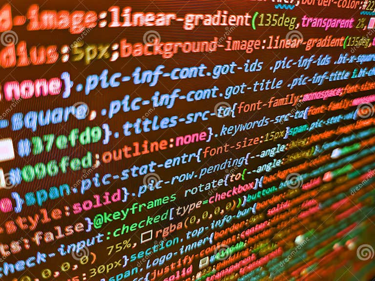 Technology Background. Developer Working on Websites Codes in Office ...