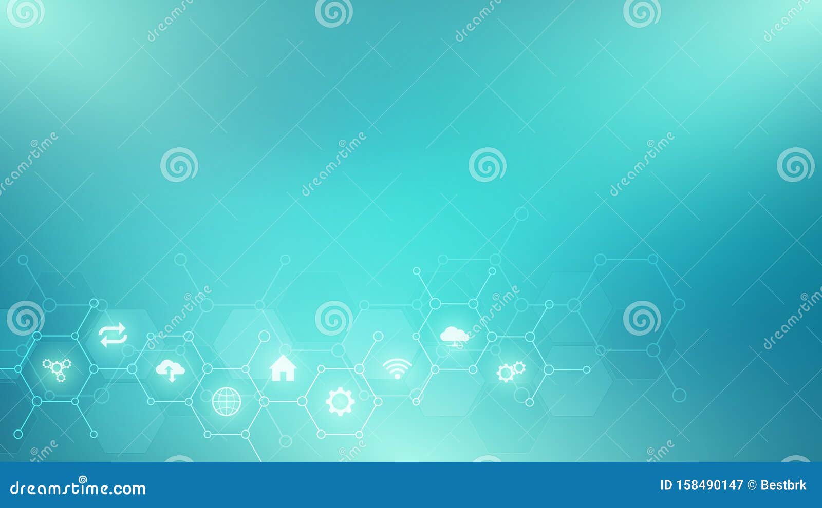 Technology Background with Flat Icons and Symbols. Concept and Idea for ...