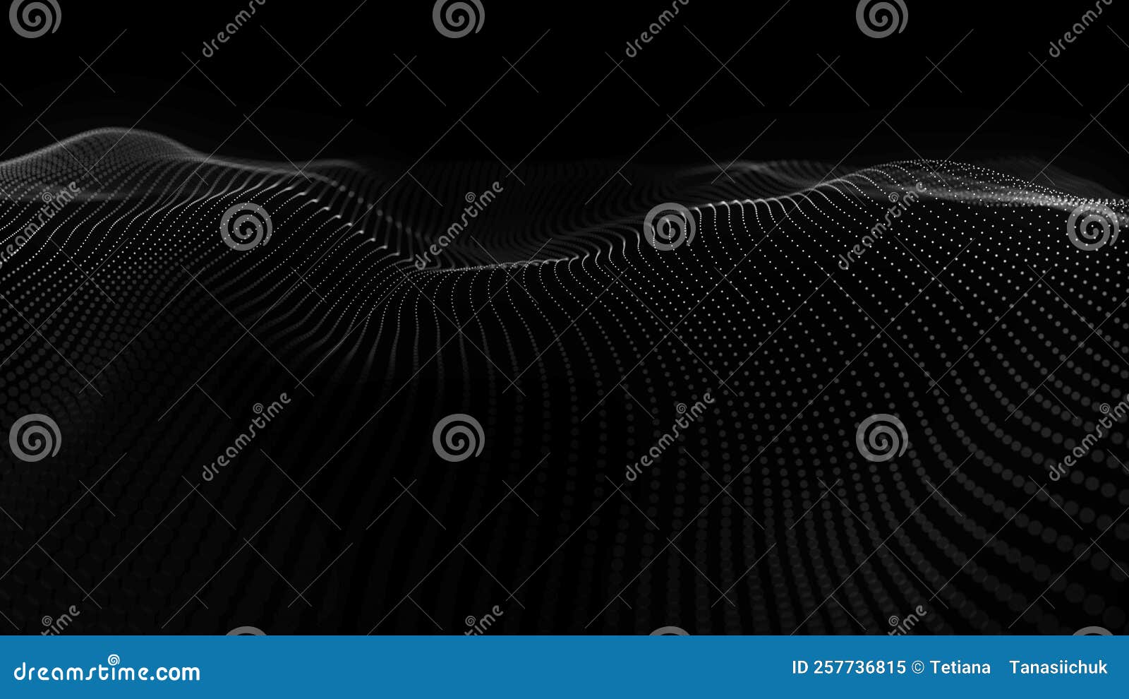 Technology Background . Futuristic Point Wave. Abstract Digital Wave of ...