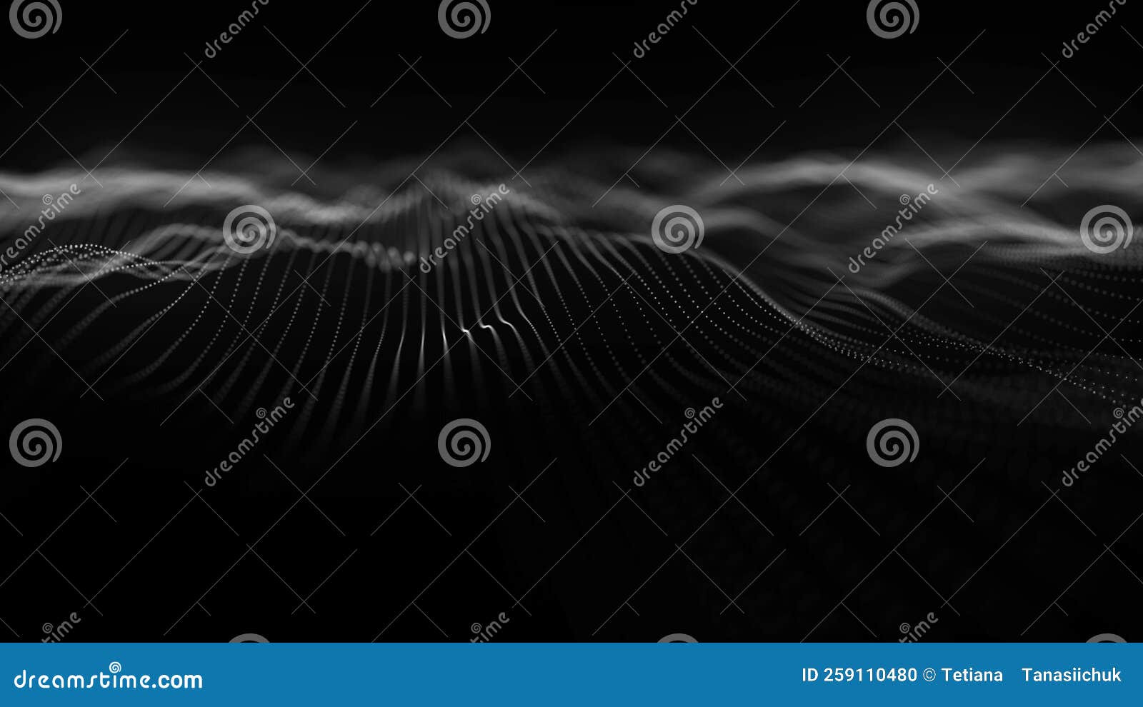 Technology Background . Futuristic Point Wave. Abstract Digital Wave of ...
