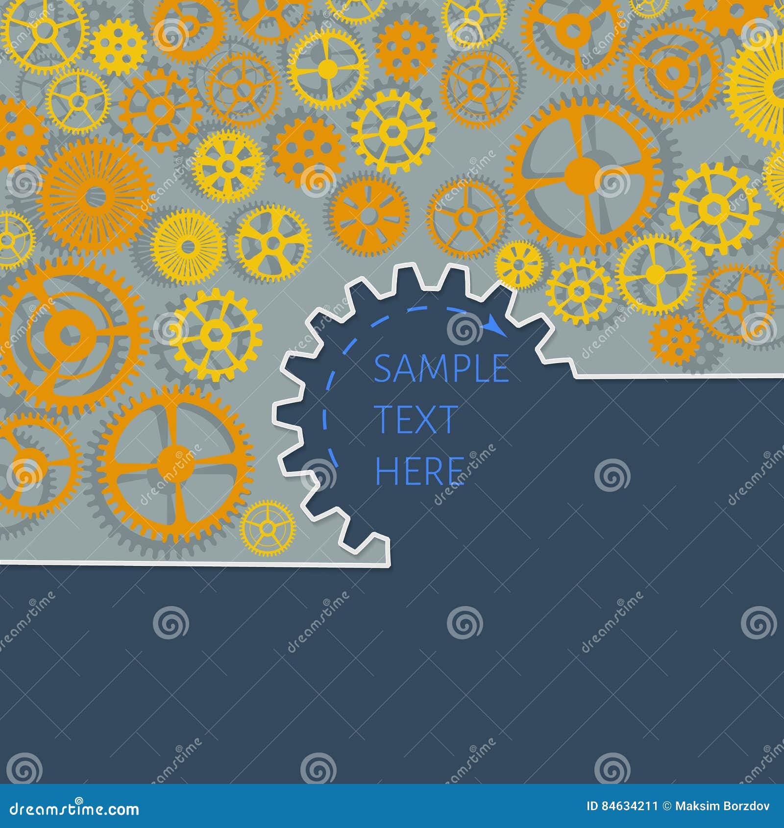 Technology Background with Gear Wheel, Cover Template. Stock Vector ...