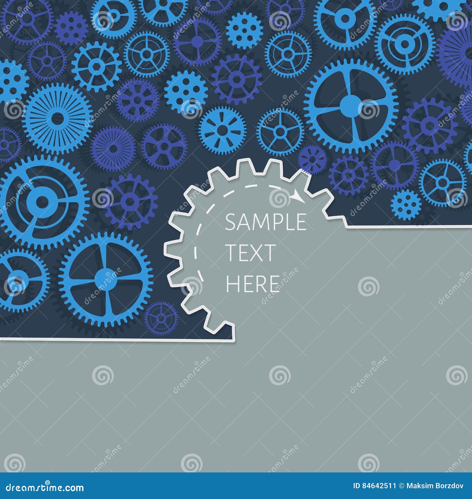 Technology Background with Gear Wheel, Cover Template. Stock Vector ...