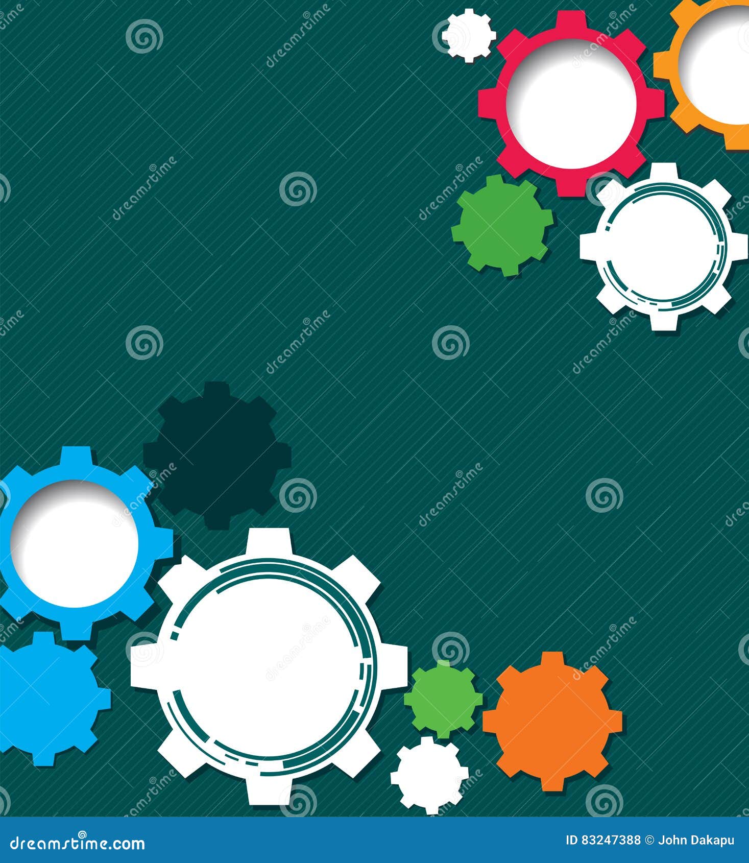 Technology Background with Gear Wheel Stock Vector - Illustration of ...