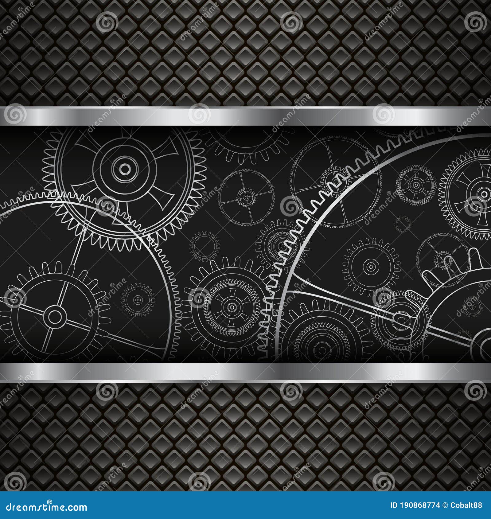 Technology Background with Gears Stock Vector - Illustration of pattern ...