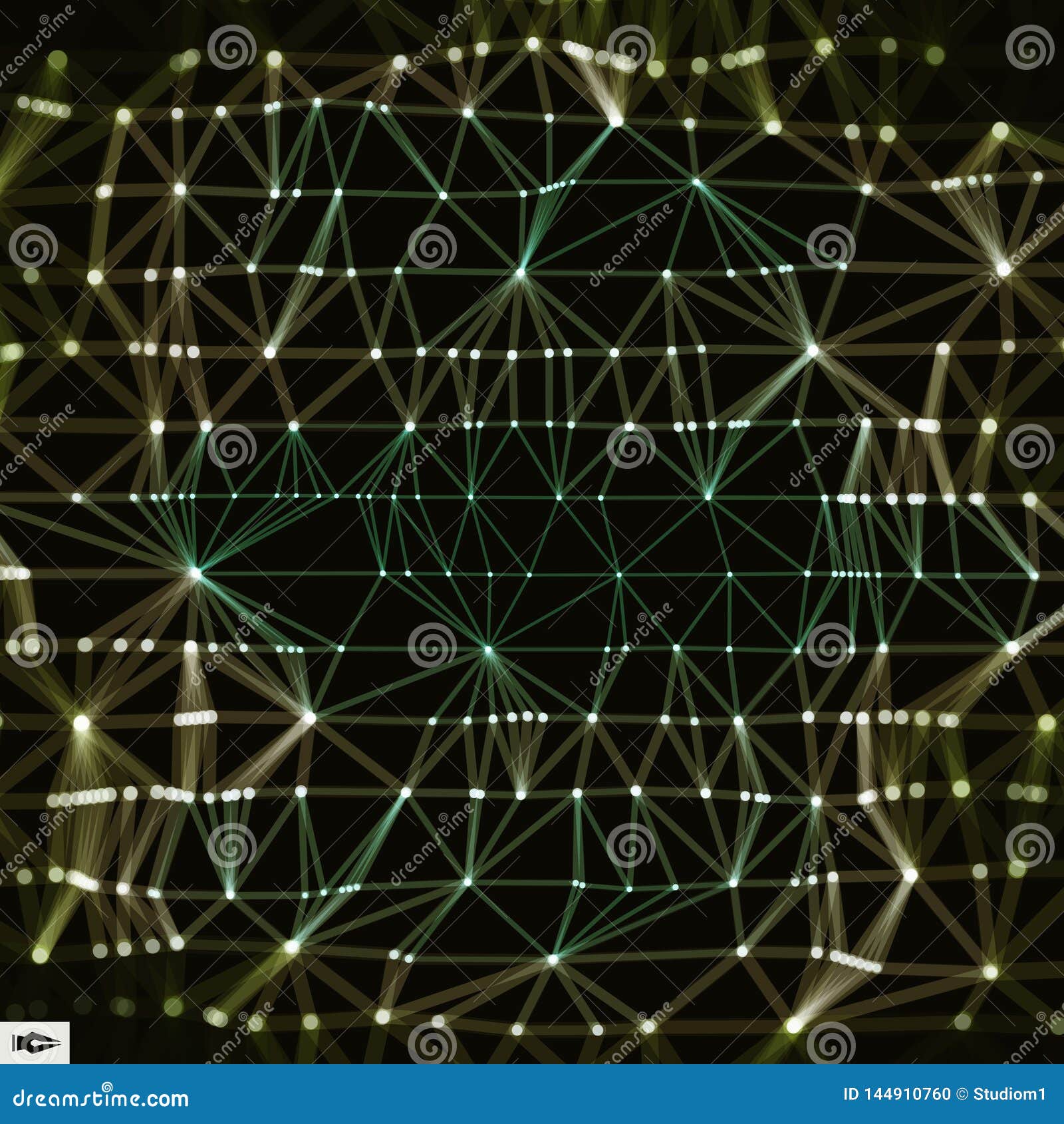 Technology Background. Graphic Design. 3D Grid Surface Stock Vector ...