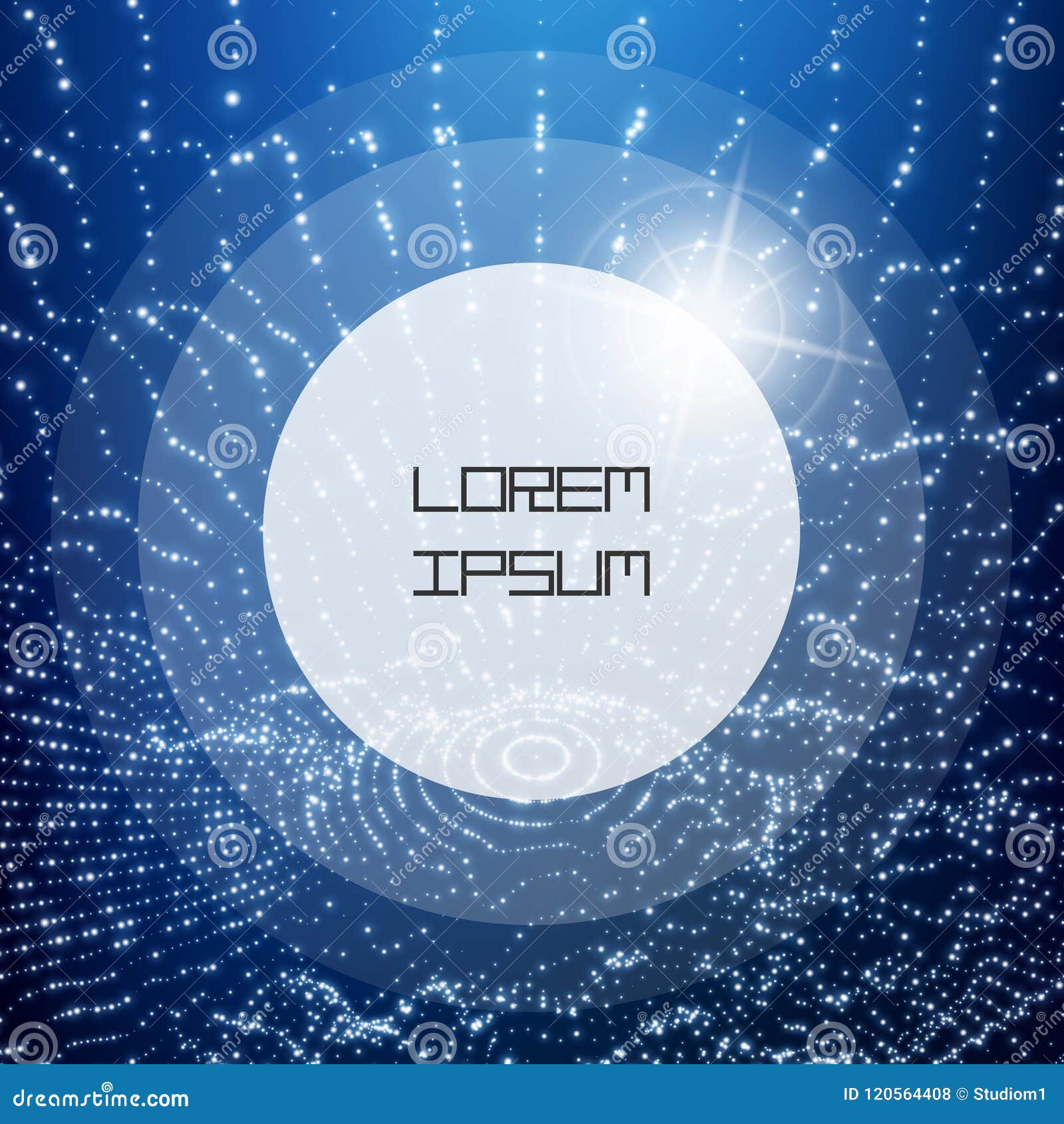 Round Frame with Place for Text. Technology Background. Stock Vector ...