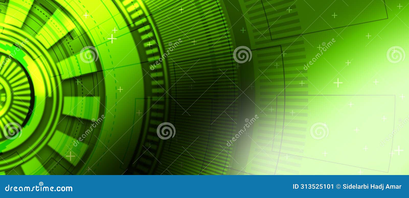 Technology Background Green Futuristic Abstract Stock Illustration ...