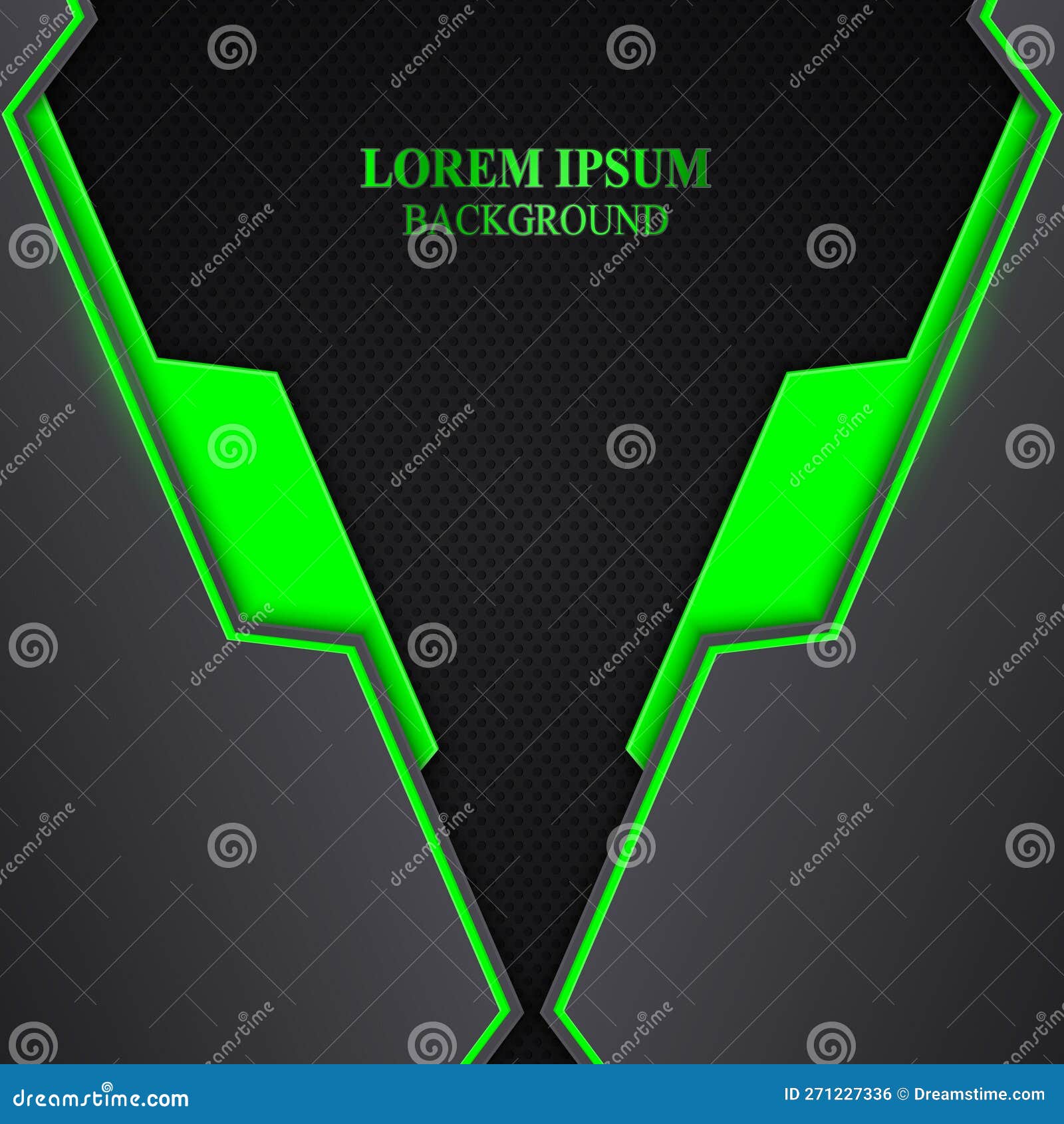 Technology Background with Green Light Stock Vector - Illustration of ...