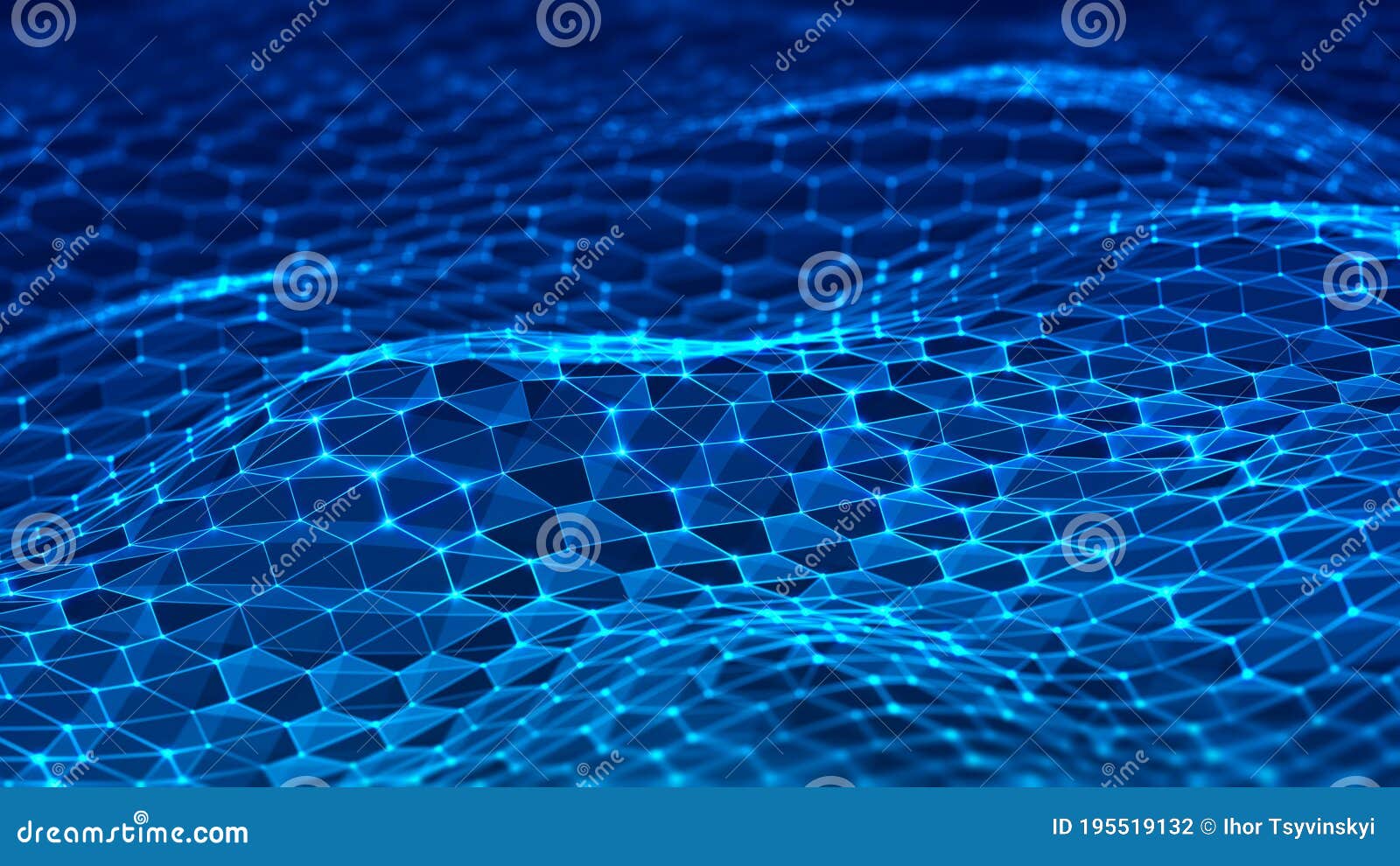 Hexagonal Space Background Vector Illustration | CartoonDealer.com #5137210