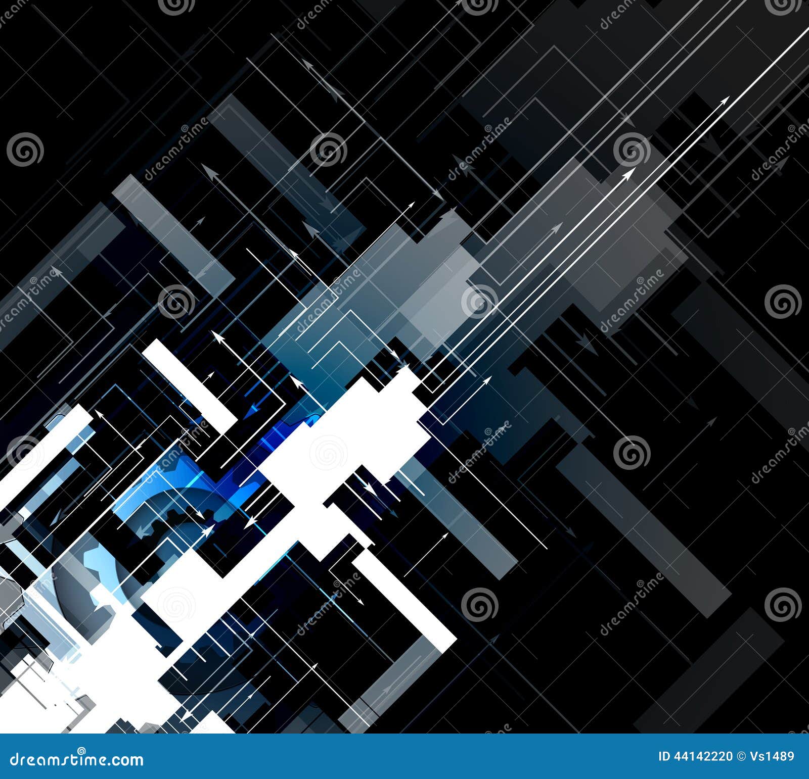 Technology Background, Idea Of Global Business Solution Stock Vector ...