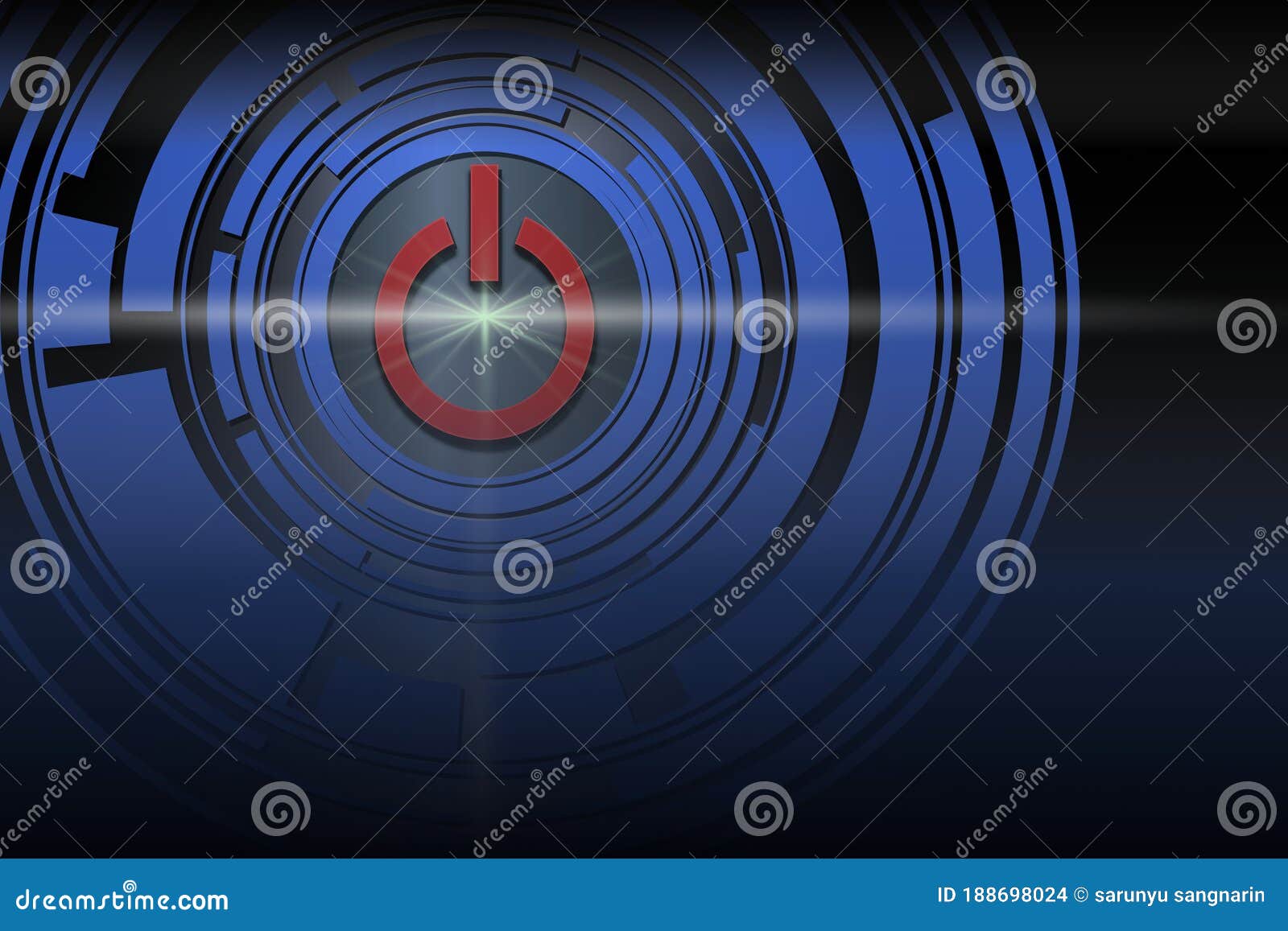 Technology Background Illustration with a Push Button Stock ...