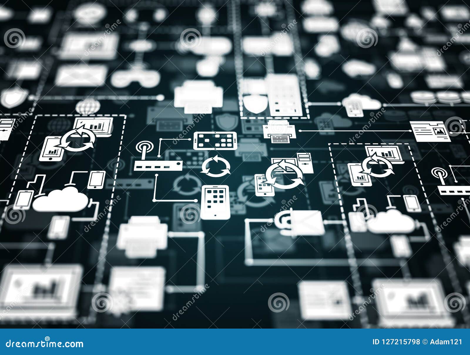 Technology Background Image with Media Interface As Connection a Stock ...