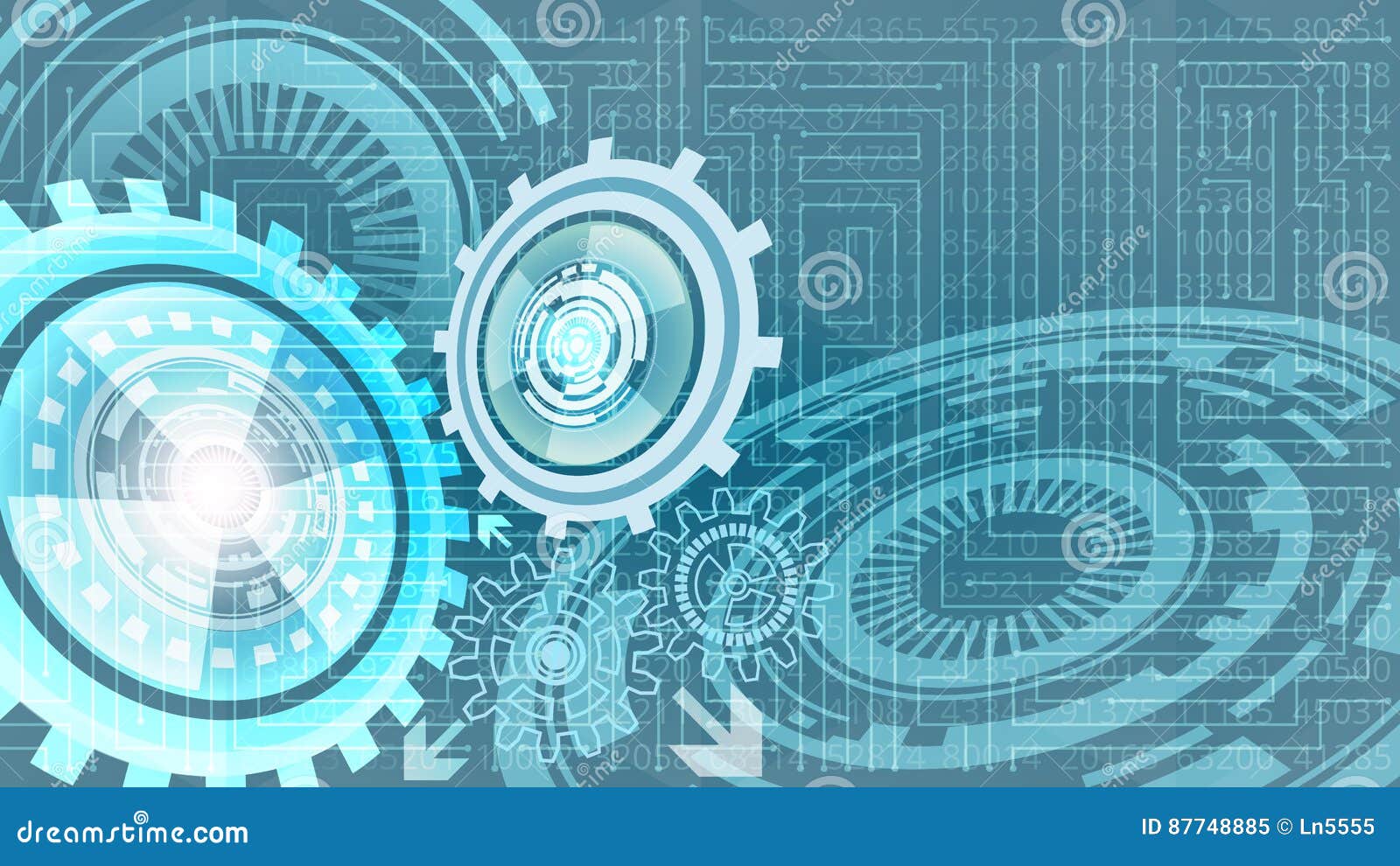 Technology Background of Light Blue and White Shades Stock Vector ...