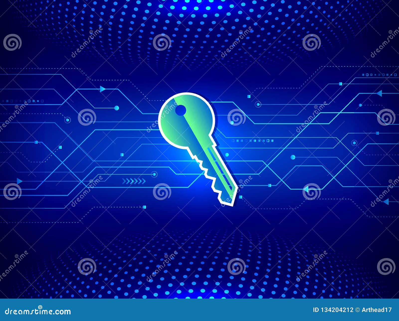 Security Cyber Key Digital Concept Stock Vector - Illustration of ...