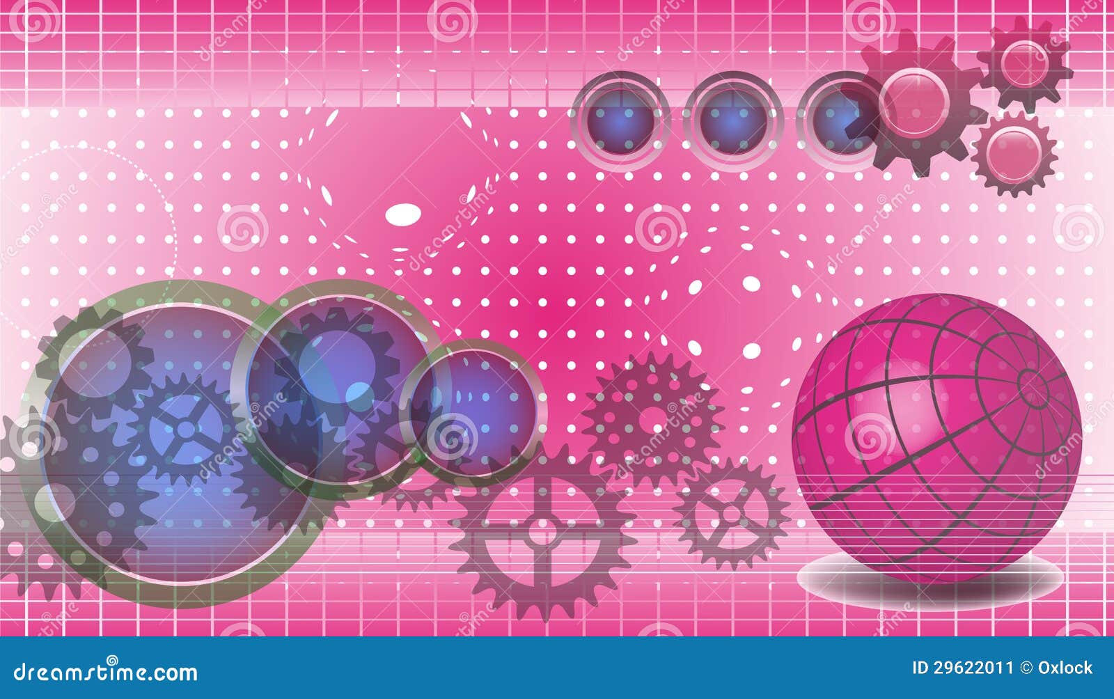 Technology Background in Pink Stock Vector - Illustration of industrial ...