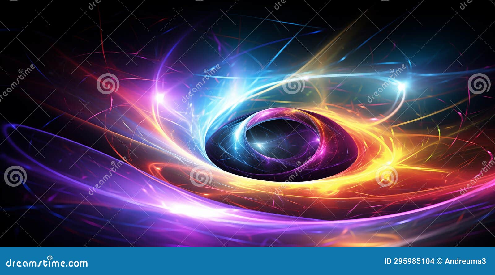 Science Background with Particles and Waves, Quantum Technology Stock ...