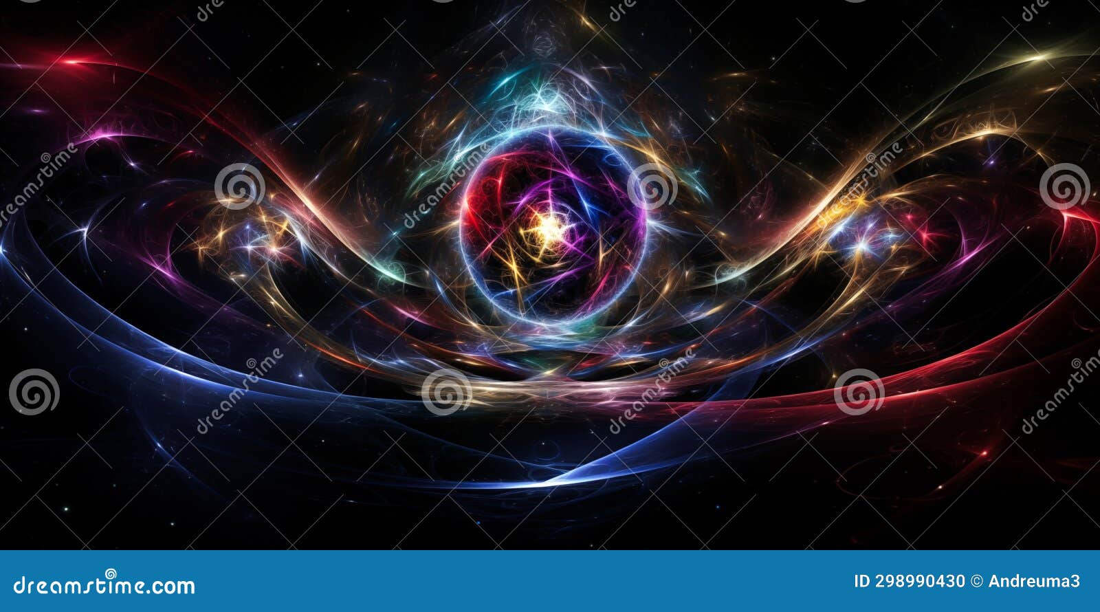 Science Background with Particles and Waves, Quantum Technology Stock ...