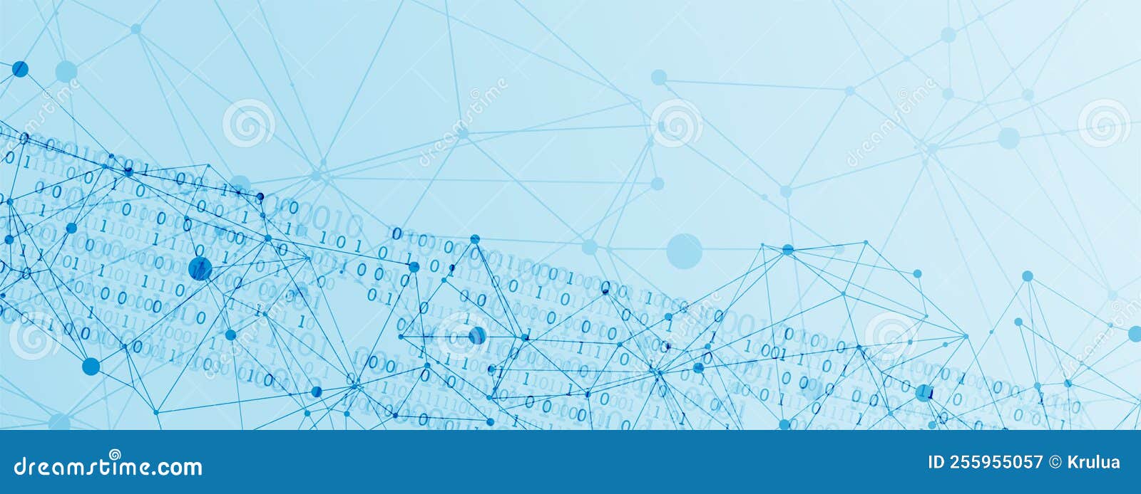 Technology Background with Plexus Effect. Big Data Concept. Binary Computer Code Stock Vector ...