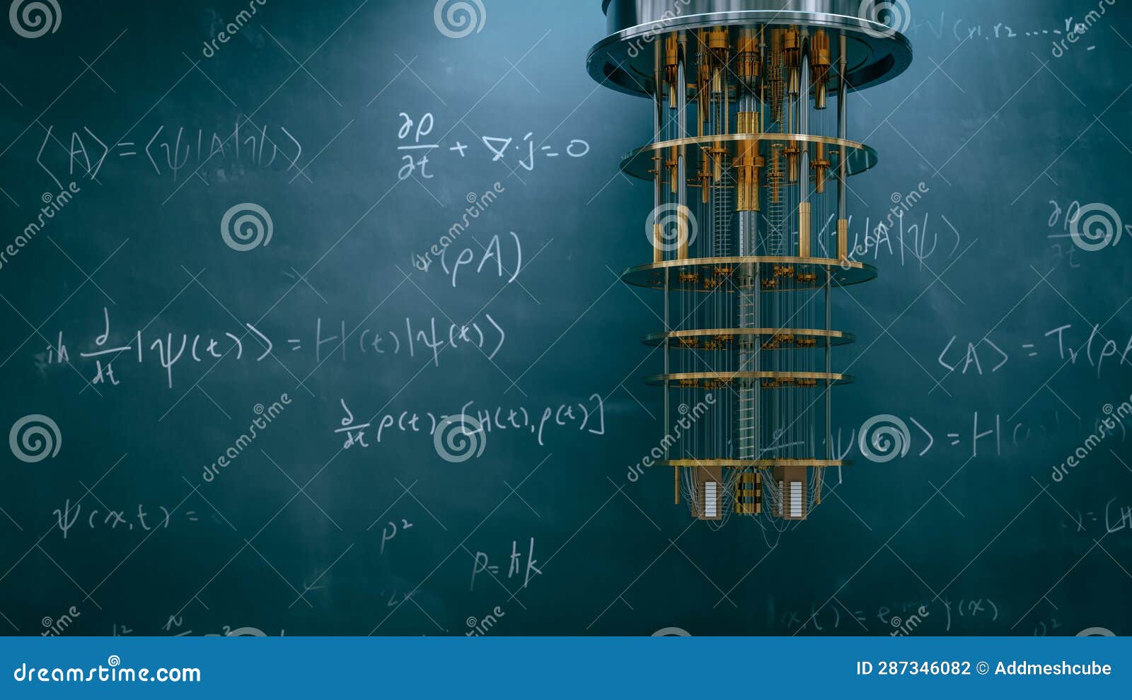 Technology Background of Quantum Computing Concepts, 3d Rendering Stock ...