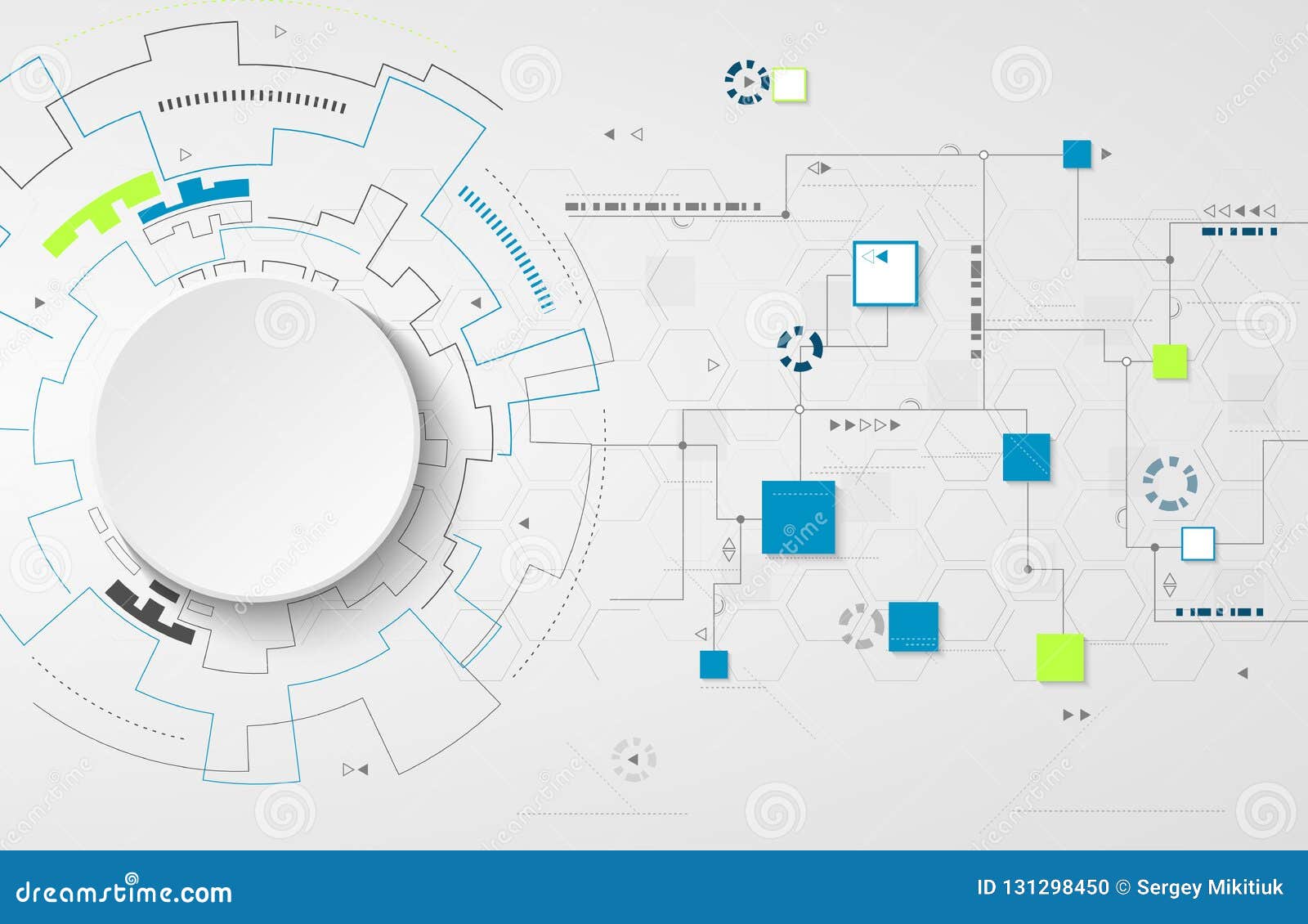 Technology Background with Small Design Elements. Vector Illustration ...