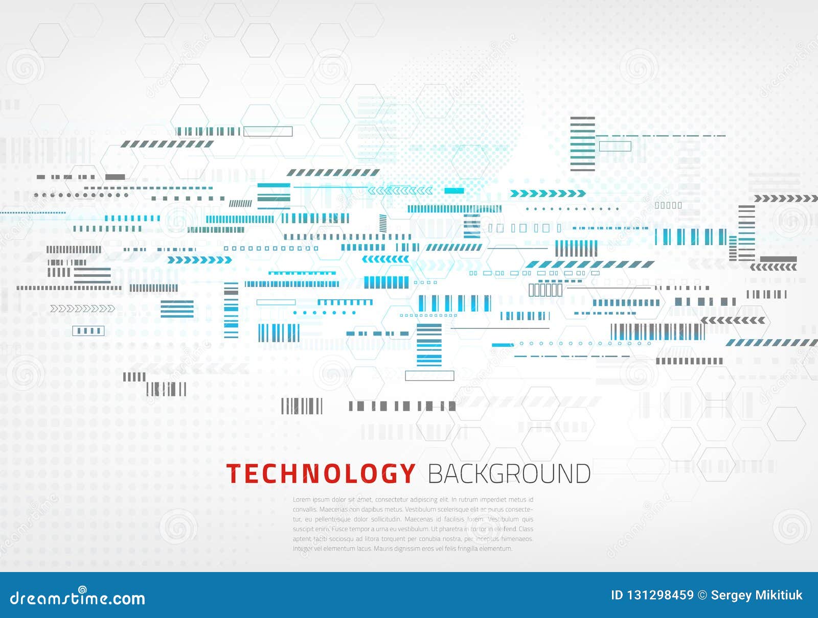 Technology Background with Small Design Elements. Vector Illustration ...