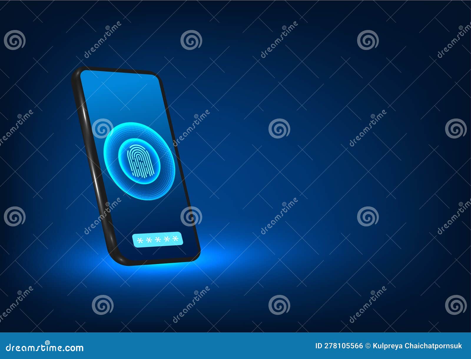 Technology Background Smart Fingerprint Technology Used in Smartphones ...