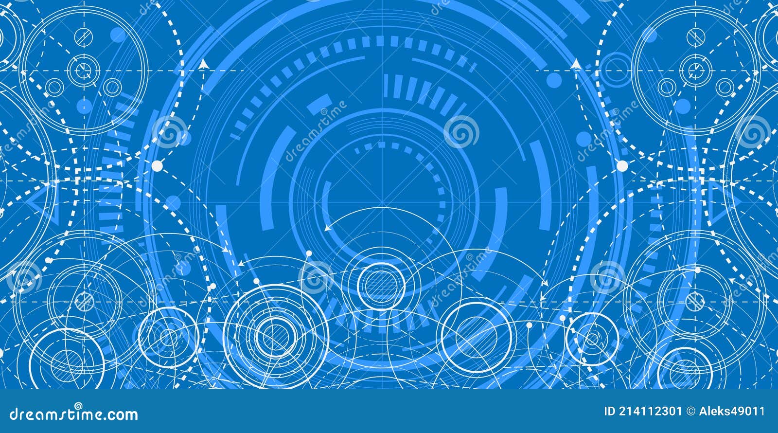 Technology Background.Technical Engineering Banner.Rotating Gears ...