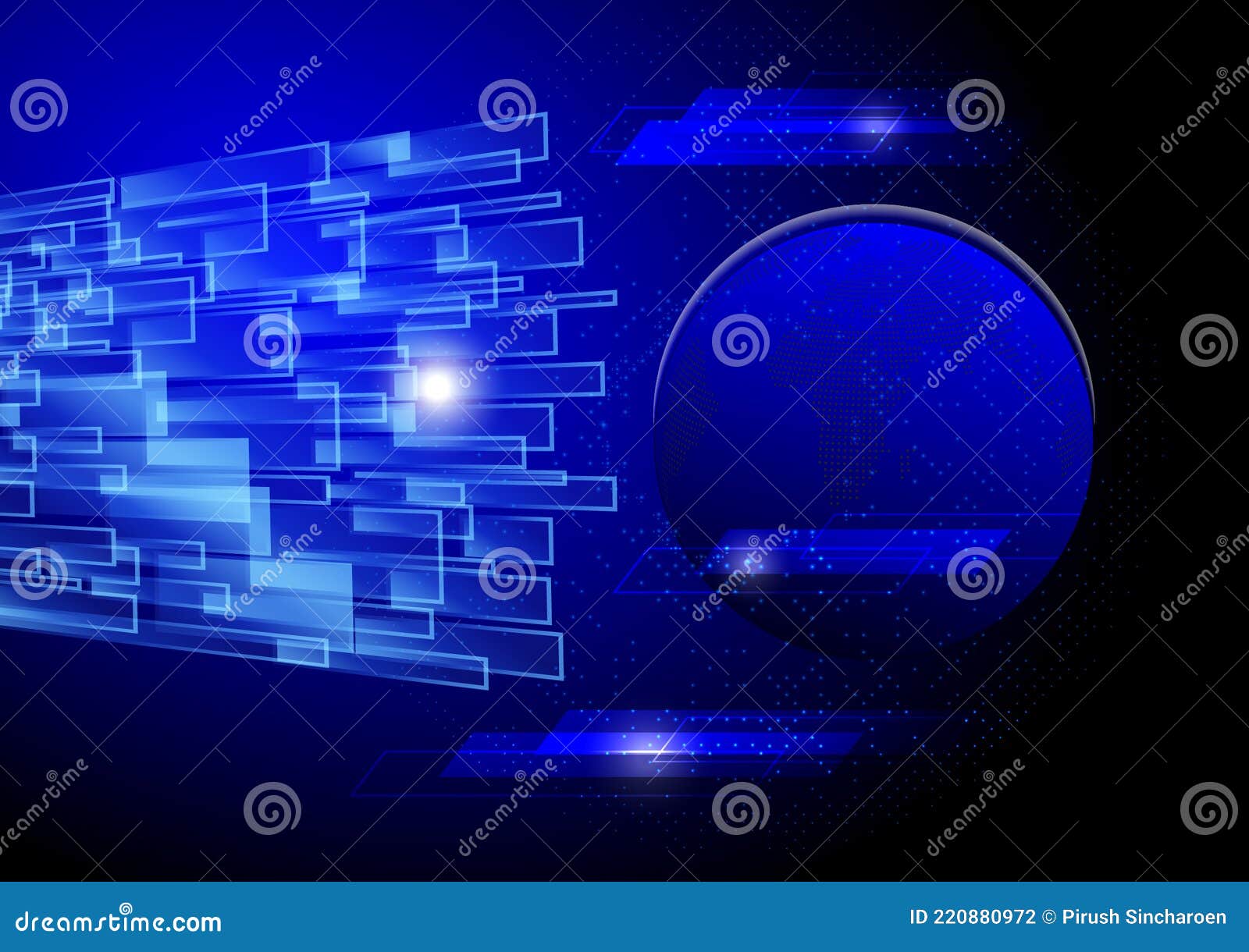 Technology Background,3,Rectangular Elements, Moving Towards the Center ...