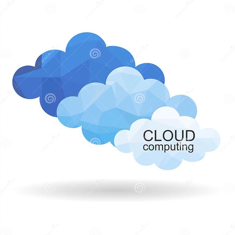 Cloud Computing Design Concept with Polygon. Stock Vector - Illustration of banner, poly: 138452191