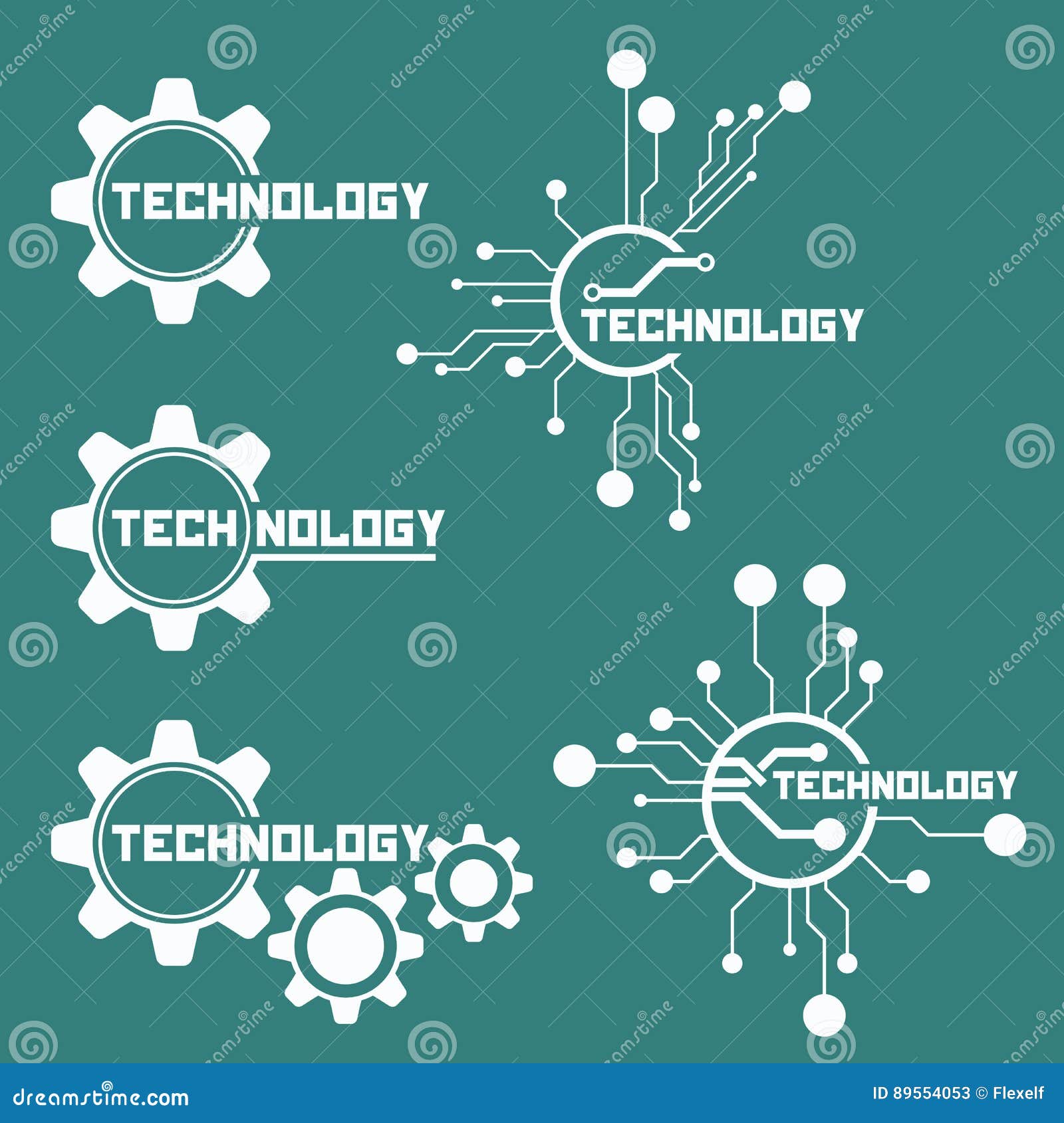 Technology Background Template. Stock Vector - Illustration of data ...