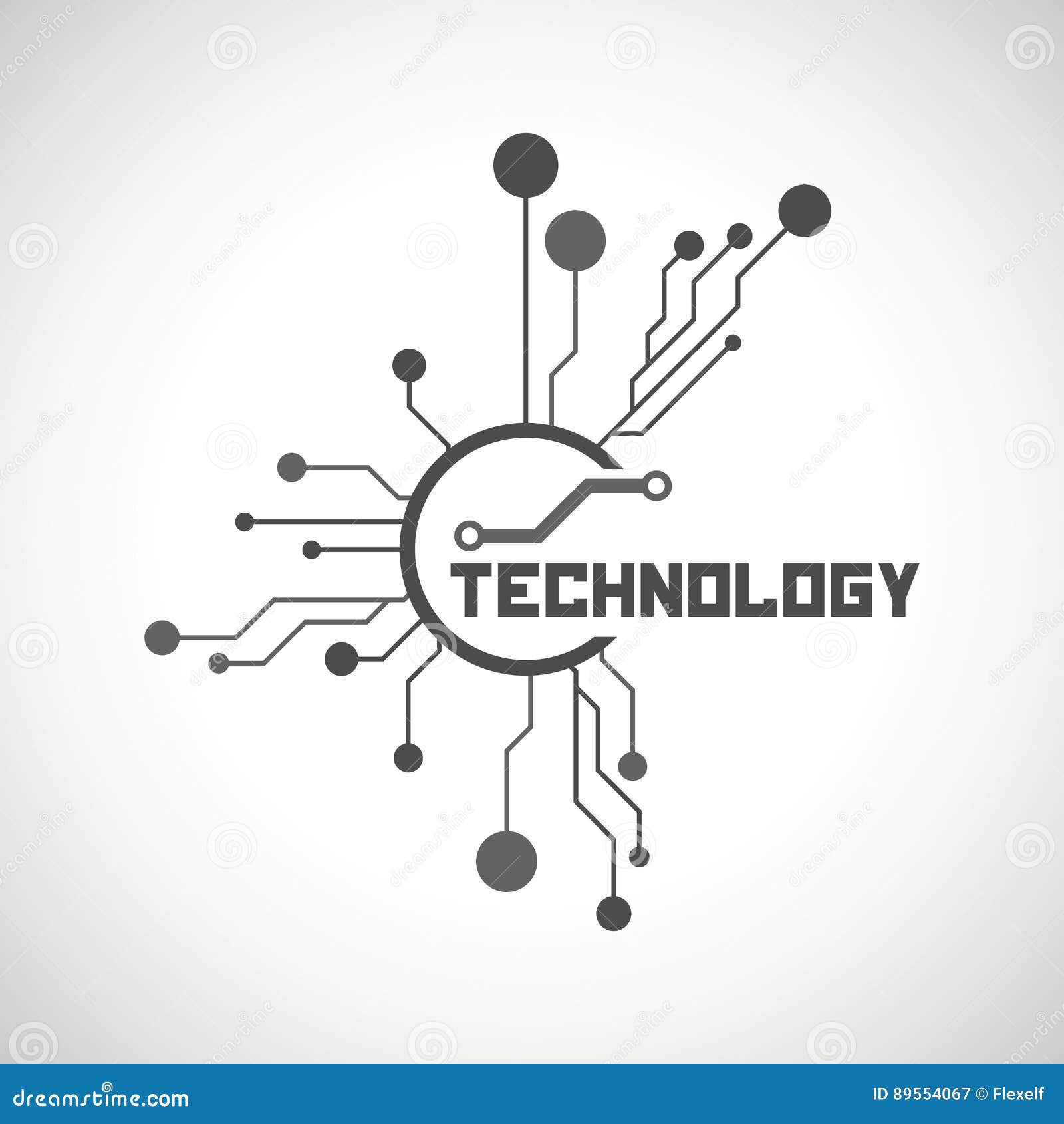 Technology Background Template. Stock Vector - Illustration of data ...