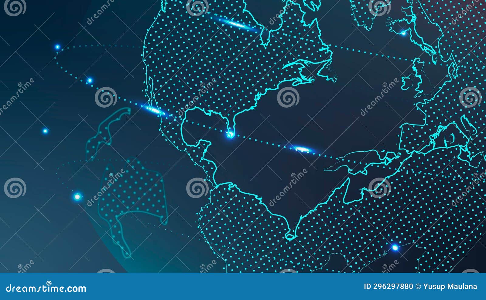WORLD MAP CYBER DIGITALBACKGROUND Stock Illustration - Illustration of ...