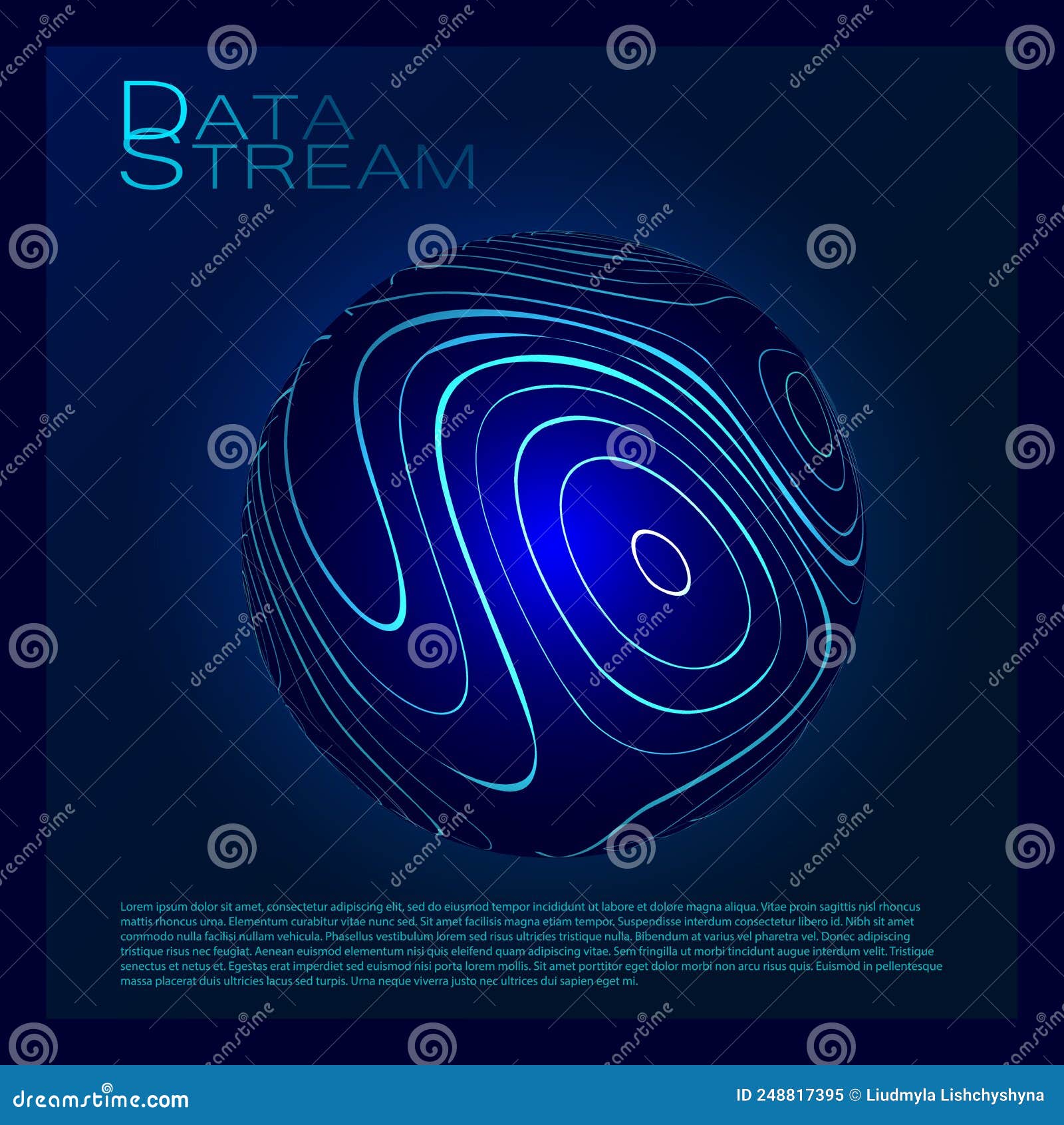 Technology Background. Virtual Reality Analysis. Futuristic Bitmap ...