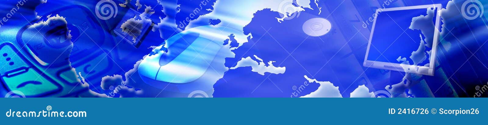 Technology Banner. DIsaster Recovery. Data Loss Prevention. Server Room ...