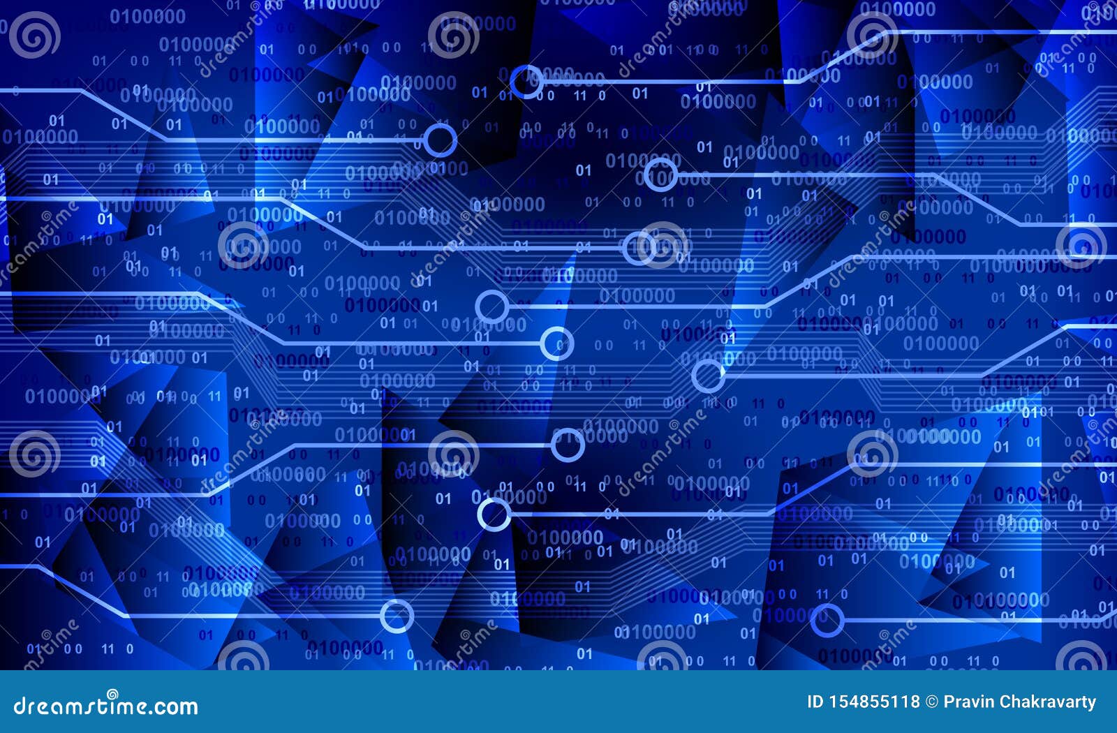 Technology Banner.binary Technology Background. Stock Vector ...