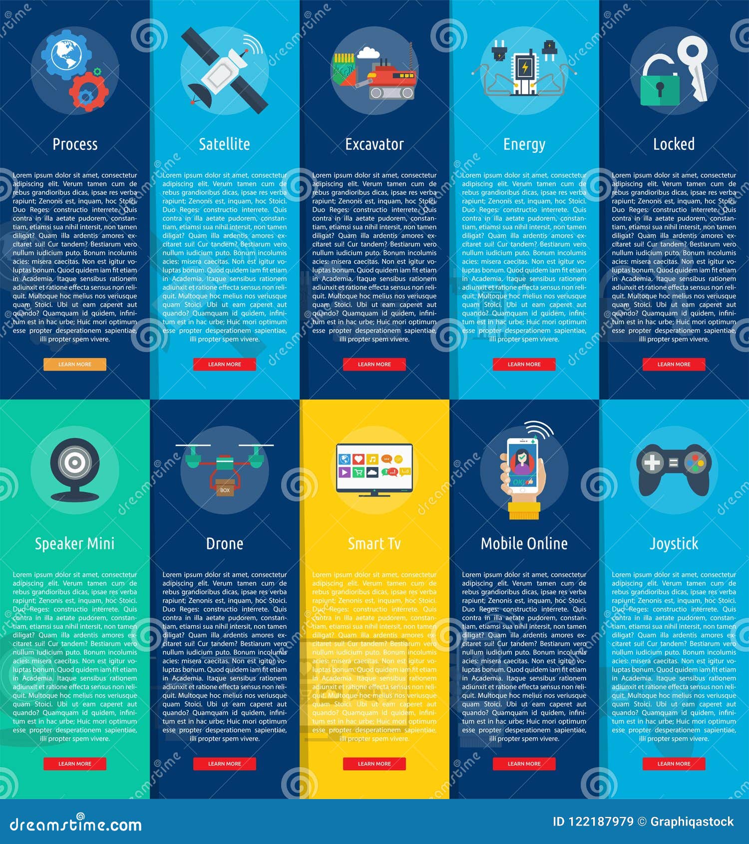 Technology Banner Concept stock vector. Illustration of speaker - 122187979