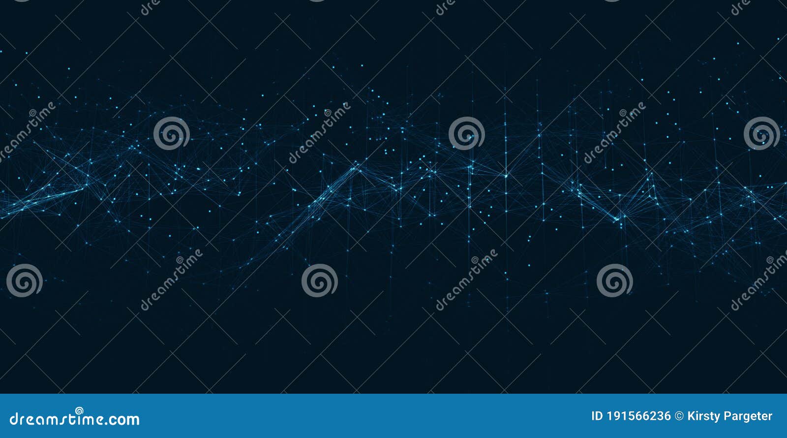 Technology Banner with Connecting Lines and Dots Stock Vector ...