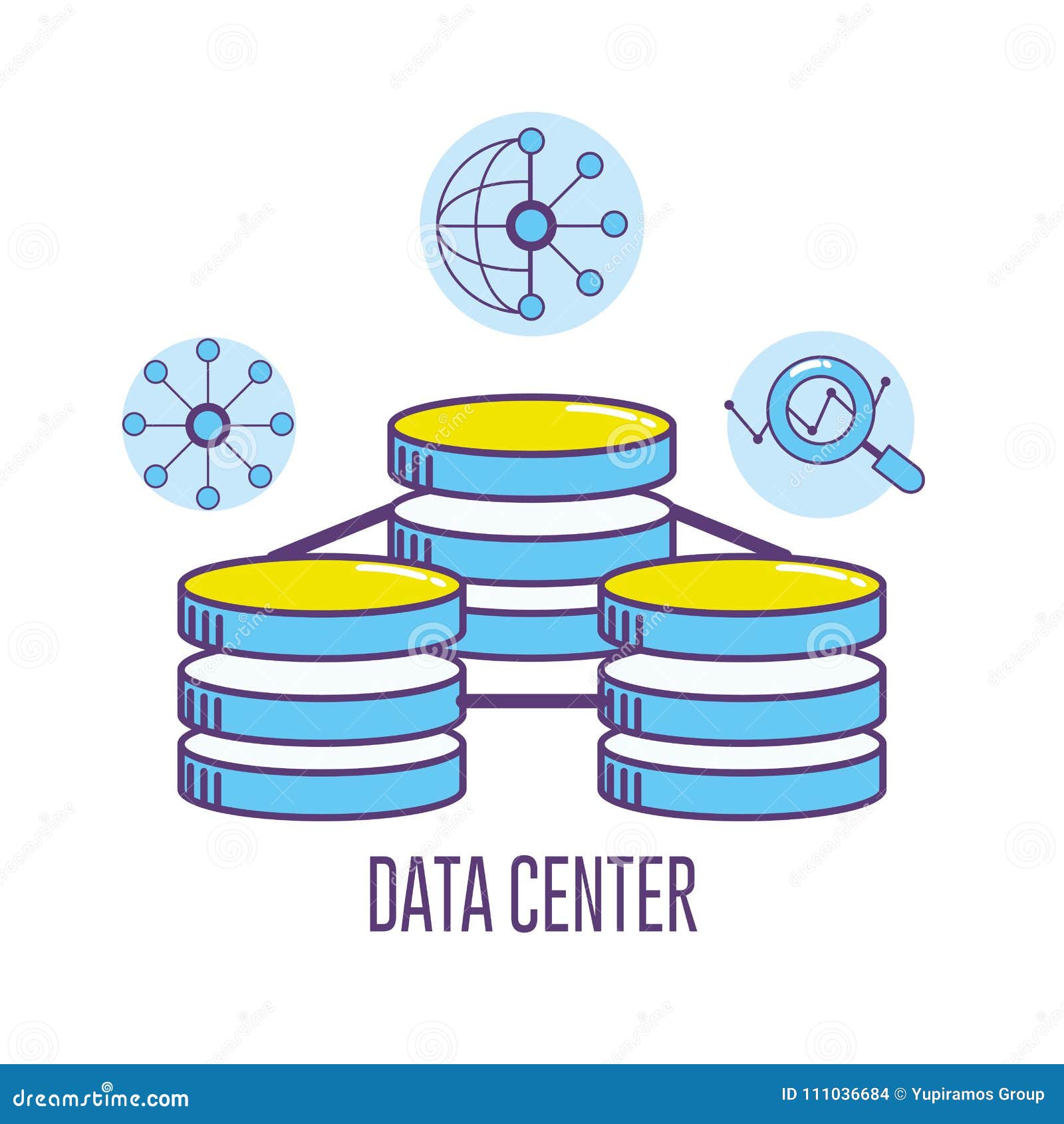 Technology Banner Data Center Connecting Stock Vector - Illustration of ...