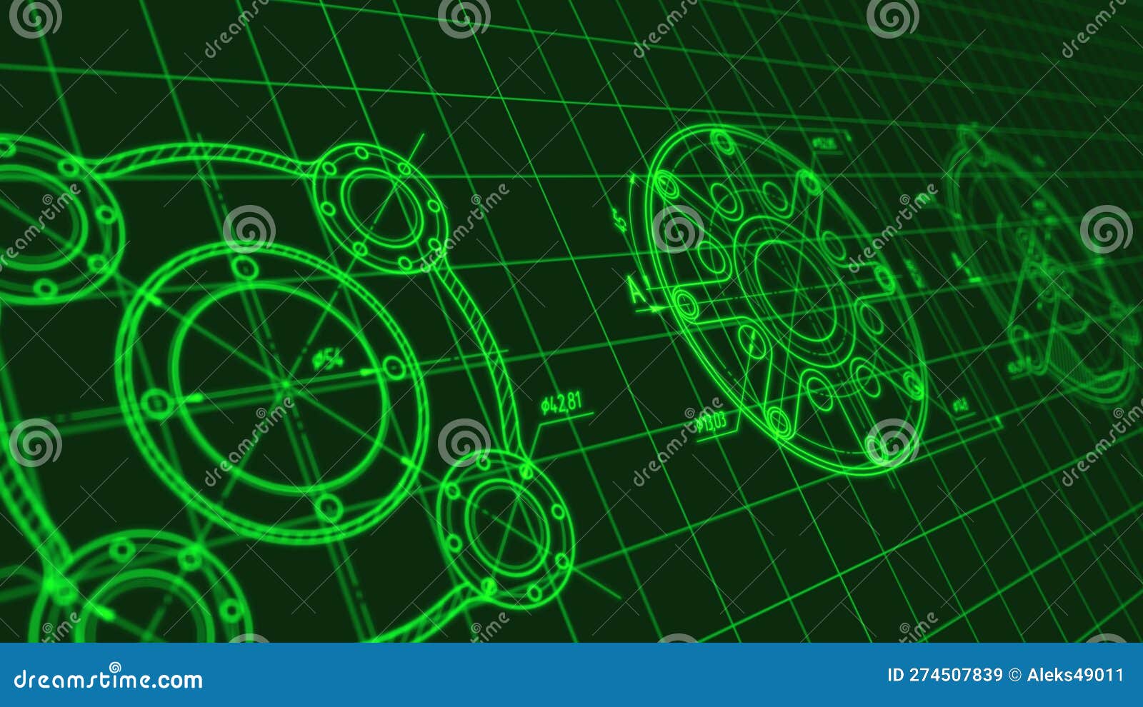 Technology Banner.Mechanical Engineering Background .Technical Drawing ...